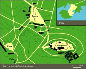 carte_plan_Athènes_antiquité_grèce_pnyx_acropole_pirée_agora