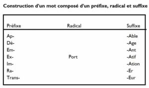 préfixe_radical_suffixe_mot_exemple